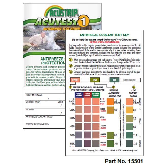 Acustrip AcuestT1 15501 Antifreeze Coolant Test – PartLimit