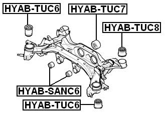 53912-2E200 - Arm Bushing (for Differential Mount) For Hyundai/Kia - F ...