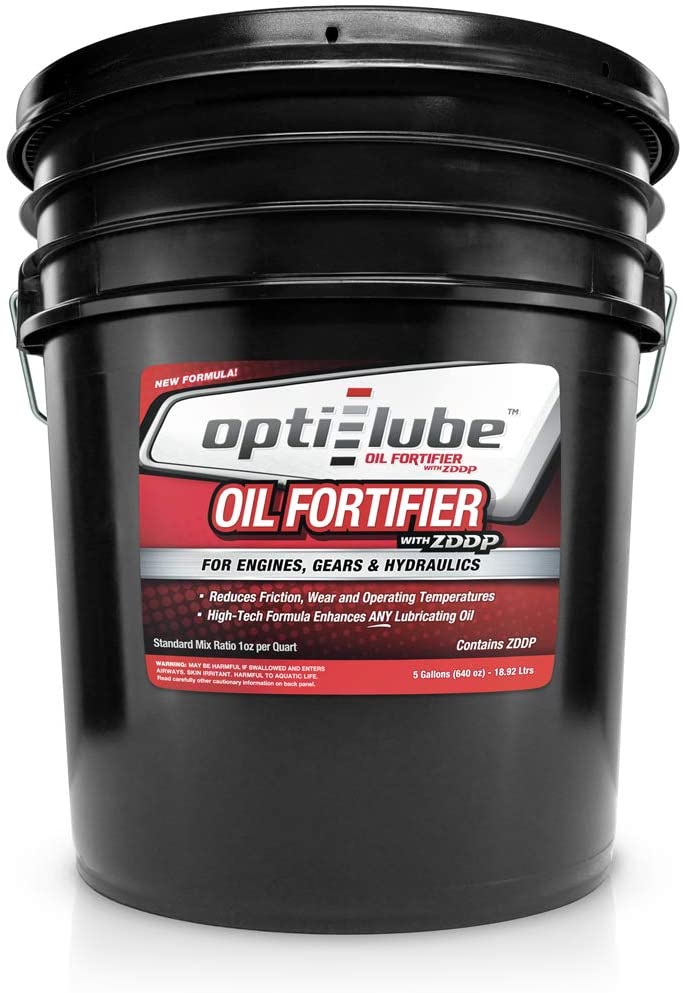 Opti-Lube Oil Fortifier with ZDDP (Zinc): 5 Gallon Pail, Treats up to ...