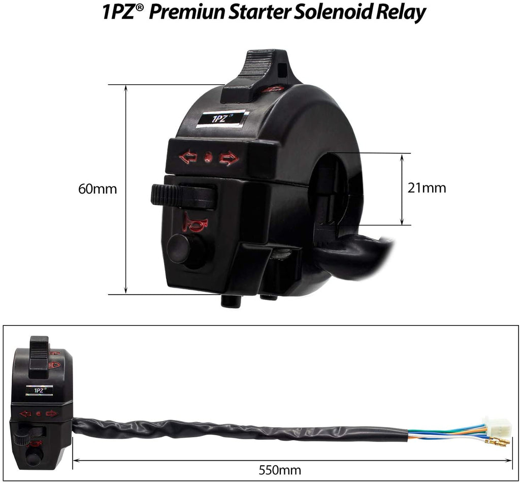 1PZ SR1-H01 Universal Light Turn Signal Switch + Flasher Relay + Horn ...