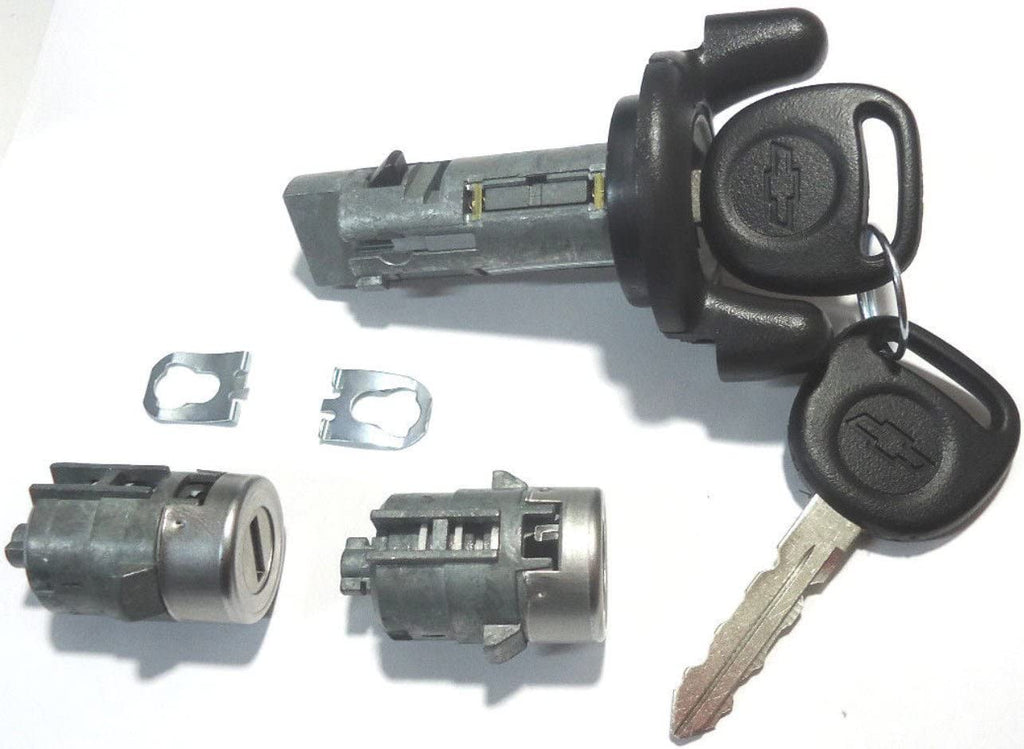 Chevy Ignition Switch Lock Cylinder + Pair (2) Door Lock Cylinder W/2 ...