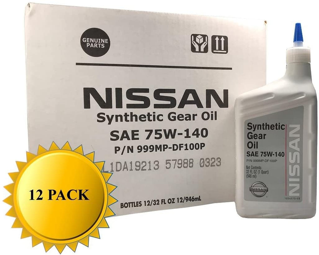 Genuine Nissan OEM 75W-140 Synthetic Gear Oil 999MP-DF100P (12 Quarts ...