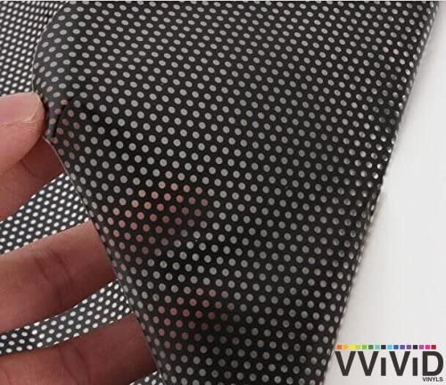 VViViD Black Perforated One-Way Vision Vinyl Automotive Window Wrap Ro – PartLimit