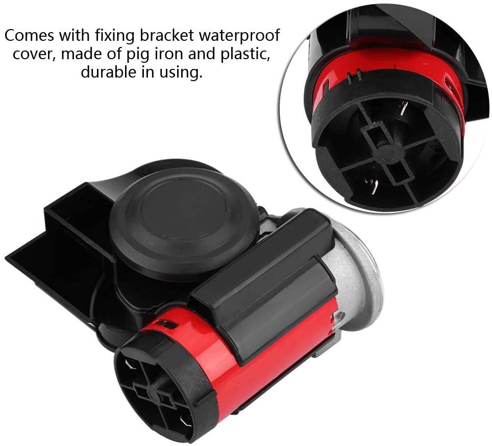 Horns, 12V 139DB Loud Electronic Snail Ultra Compact Dual Air Horn for ...