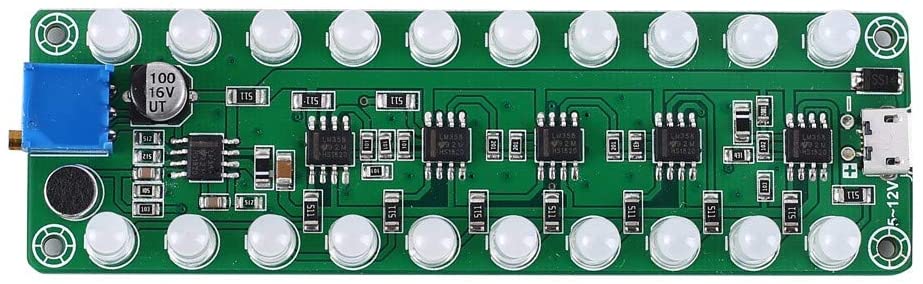 Sound Sensor, DC 5V 12V RGB LED Sound Control Sensor Audio Spectrum Di ...