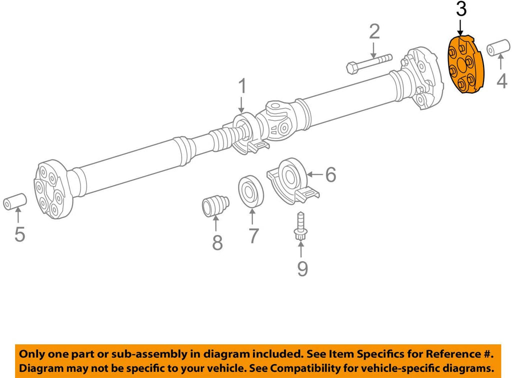 Mercedes OEM 15-17 C300 Propeller Shaft-Rear-Flex Coupling 2104110415 ...