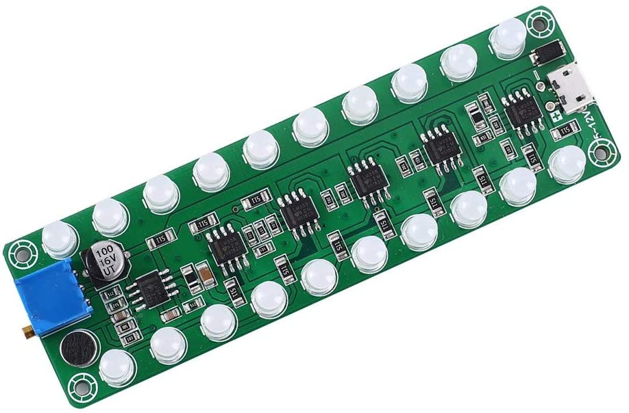 Sound Sensor, DC 5V 12V RGB LED Sound Control Sensor Audio Spectrum Di ...