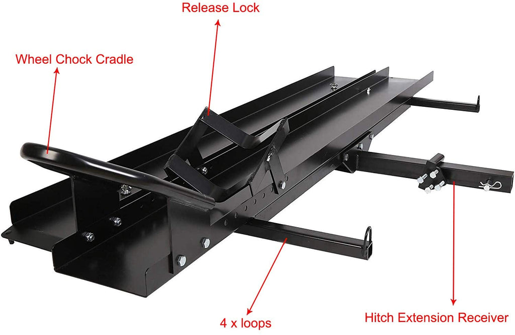 ORCISH 600 LBS Motorcycle Carrier Dirt Bike Rack Hitch Mount Hauler He ...