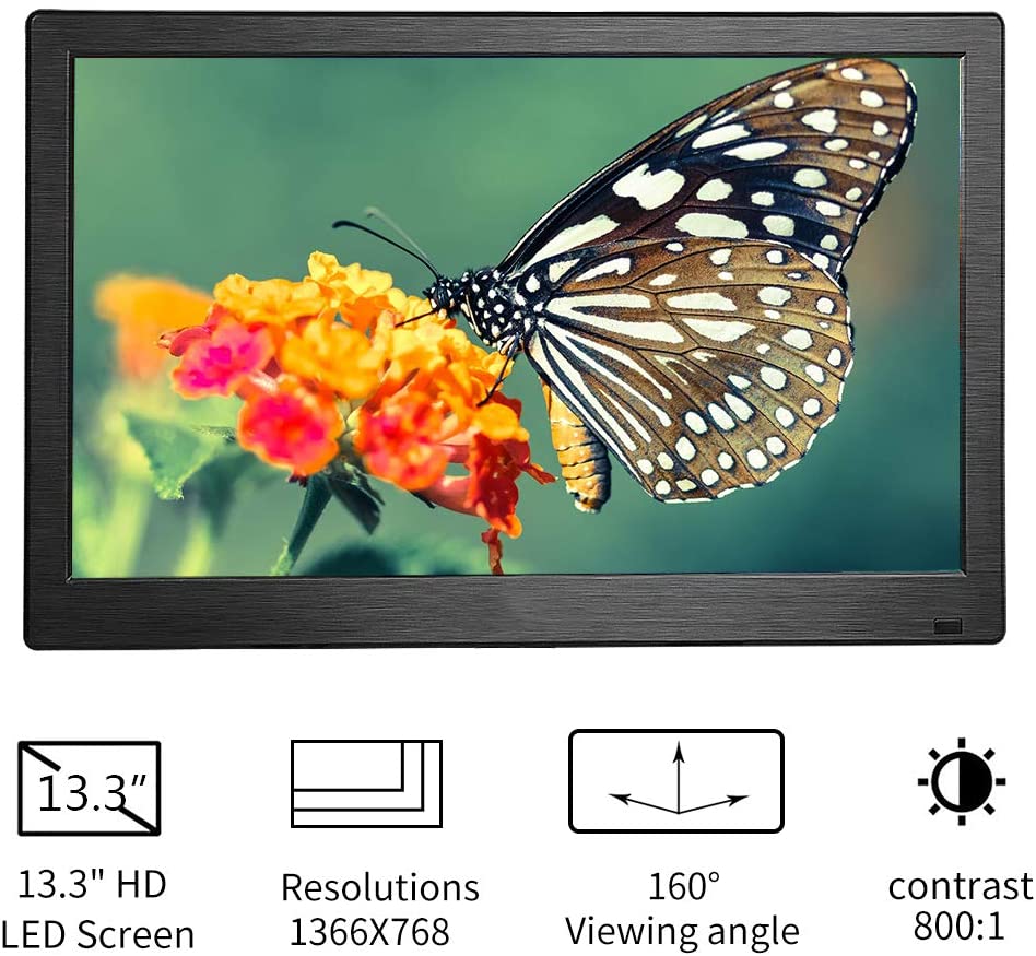 13.3 Inch Portable Monitor KENOWA HD Computer Display 1366X768 with HD ...