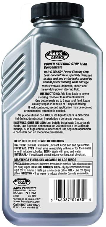 Bar's Leaks 1630-6PK Power Steering Stop Leak - 11 oz, (Pack of 6 ...