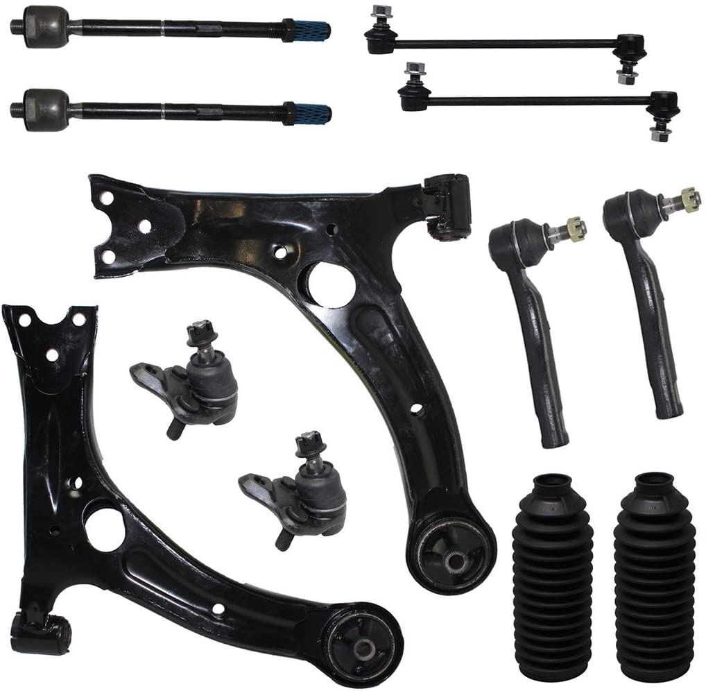 12-Piece Front Suspension Kit - (2) Front Lower Control Arms, (2) Fron ...