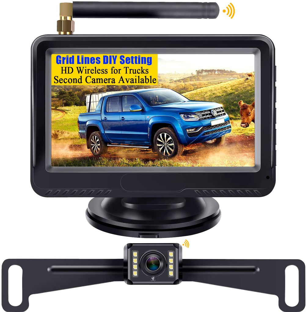 LeeKooLuu F08 HD Digital Wireless Backup Camera and 4.3'' Monitor Syst ...