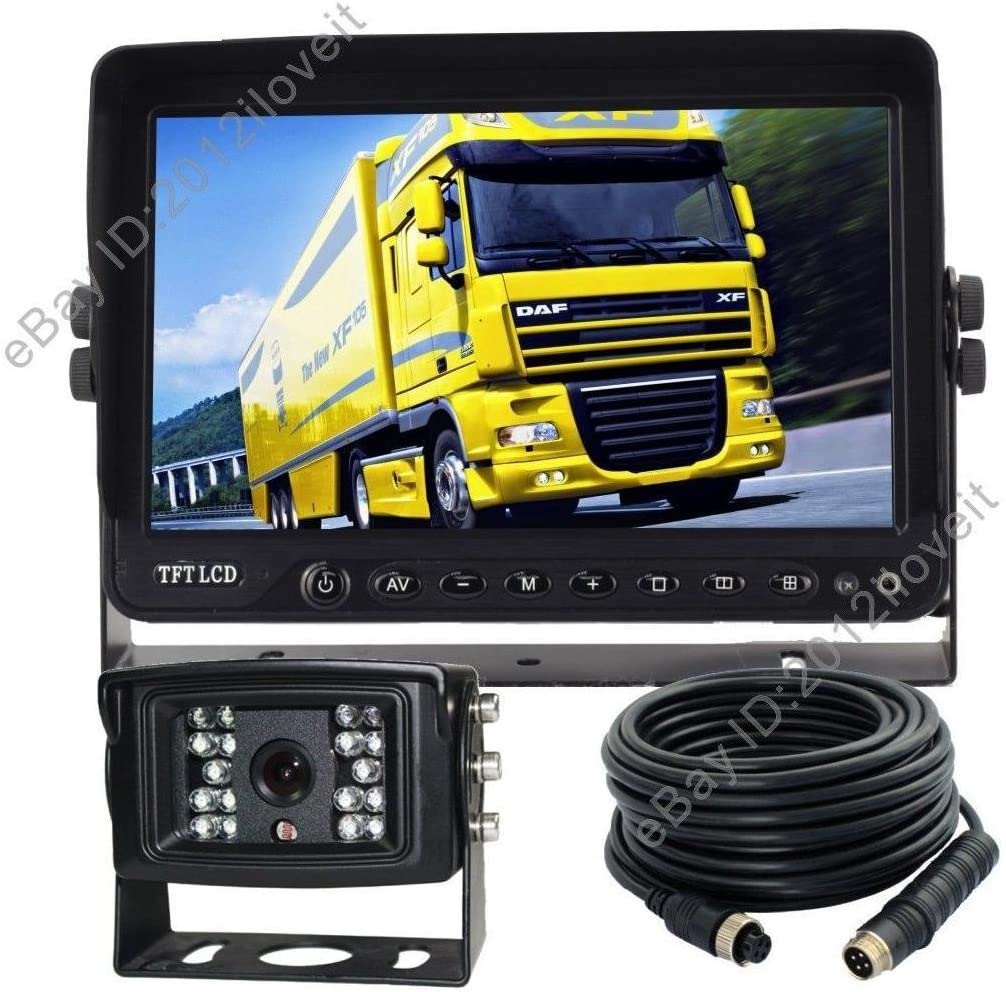 7" REAR VIEW BACKUP CAMERA SYSTEM CCTV FOR SKID STEER,RV, FORKLIFT, BO ...