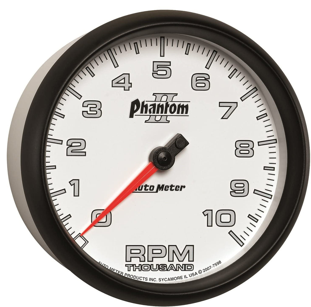 Auto Meter 7598 Phantom II 5" 10000 RPM In- Dash Tachometer Gauge ...