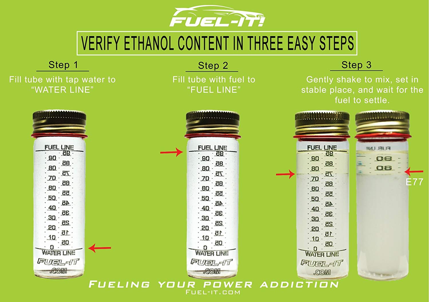 Pro-Series Ethanol Test Kit with 2 Reusable Testers for Ethanol, E85 ...