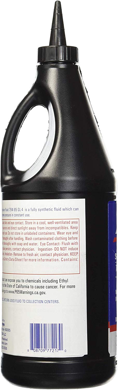 Genuine GM Fluid (12346190) 75W-85 GL-4 Synthetic Manual Transmission ...
