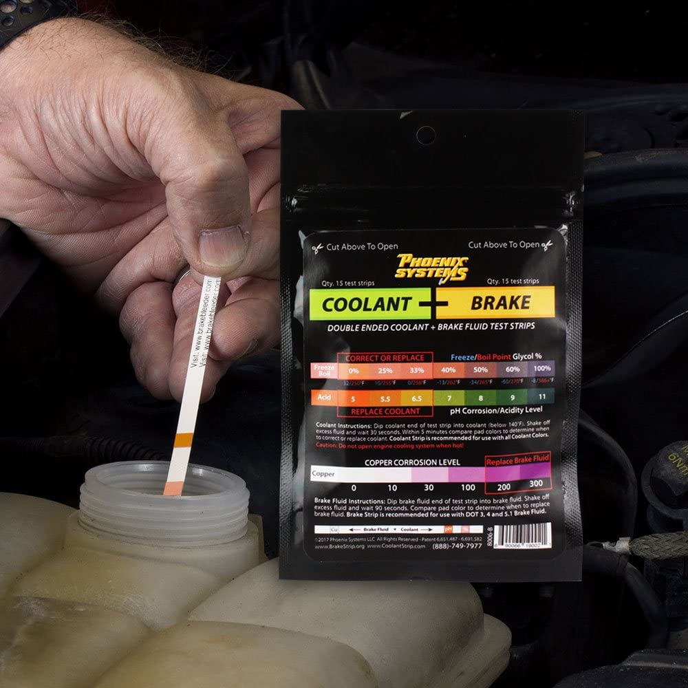 Phoenix Systems 8006-B Double-Ended Coolant + Brake Fluid Test Strips ...