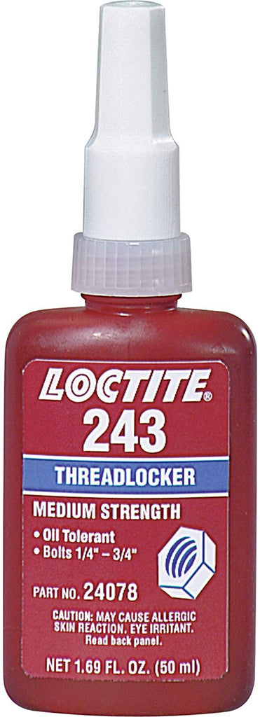 Loctite 243 Threadlocker - Blue Liquid 50 ml Bottle - Shear Strength 1 ...