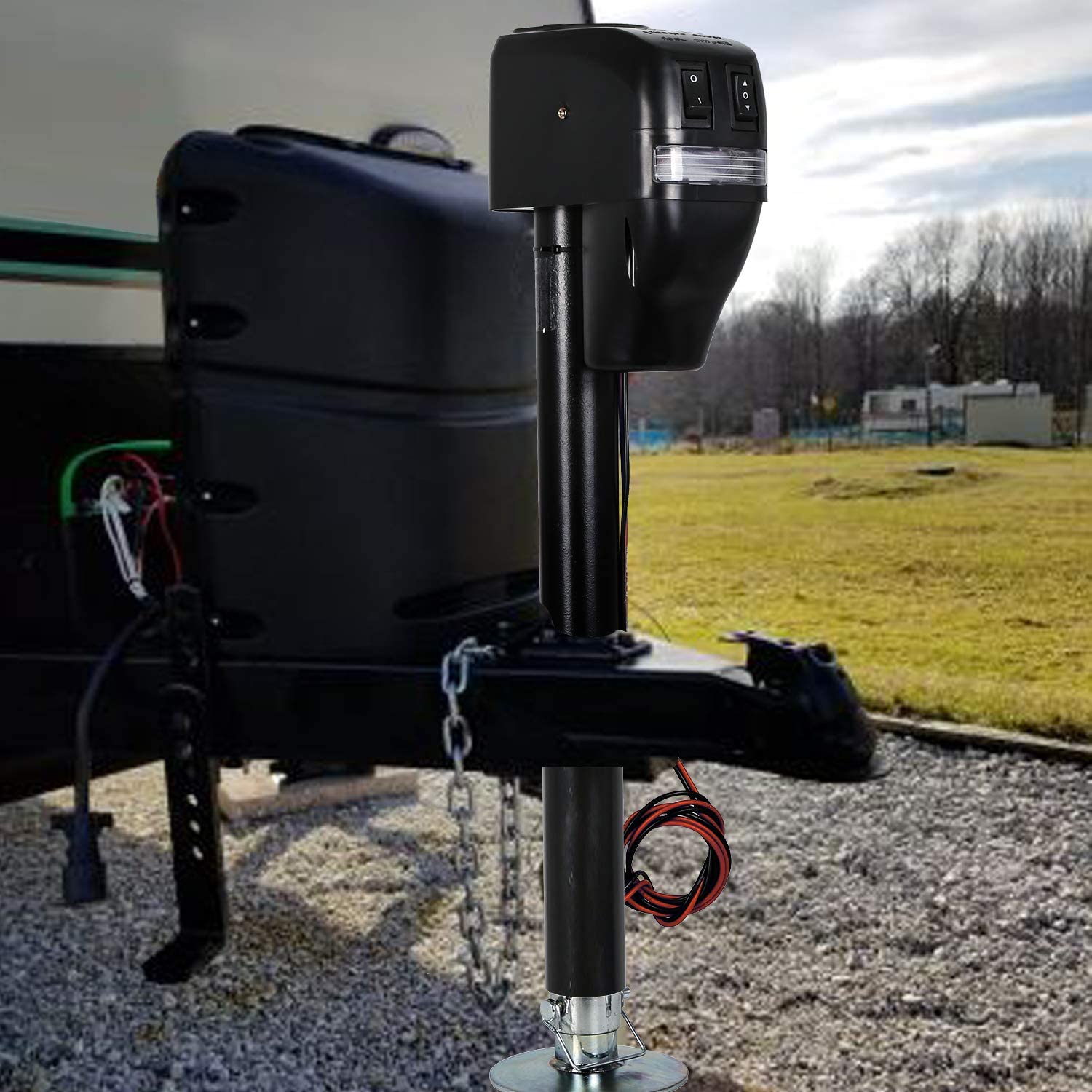 Weize Power Tongue Jack 3500 Lb Heavy Duty Electric Trailer Jack Wit