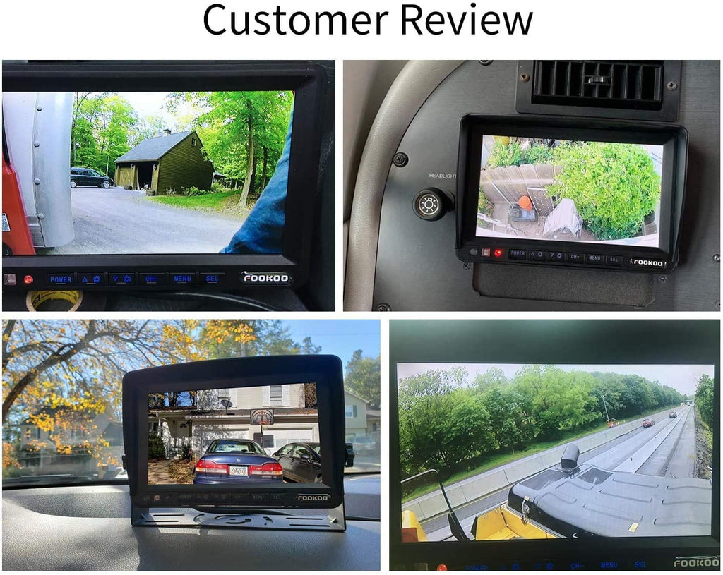 Fookoo Ⅱ HD 1080P Wired Backup Camera System Kit, 9 inch 1080P Reversi ...