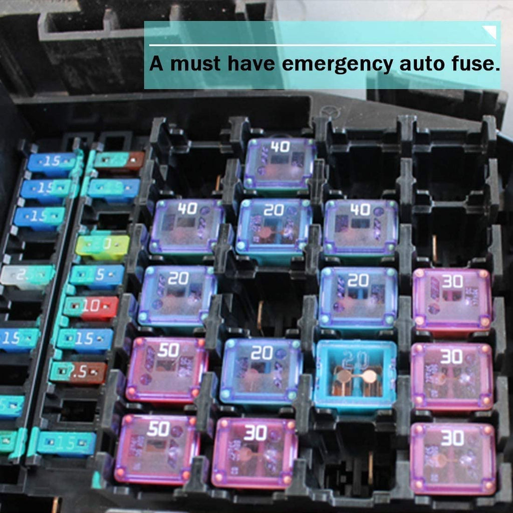 20 Pc Automotive TALL/STANDARD PROFILE JCASE Box Shaped Fuse Kit for p ...