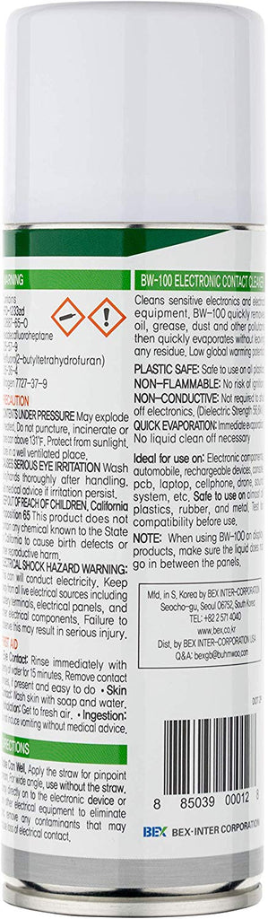 BW-100 Nonflammable Electronic Contact Cleaner aerosol Spray HFOs Quic ...