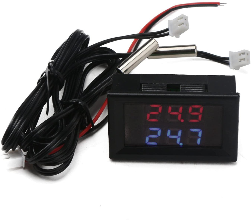 DROK Digital Thermometer, DC 4-28V -50 to +125 Degree Celsius Indoor O ...