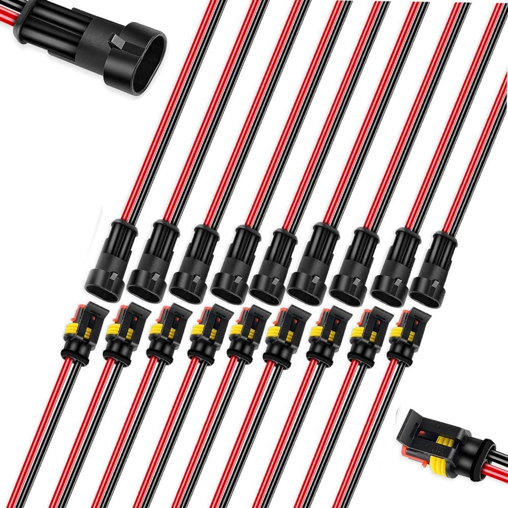 2 Pin Way 16 AWG Waterproof Connector Wire Cable 1.5mm Series Terminal ...