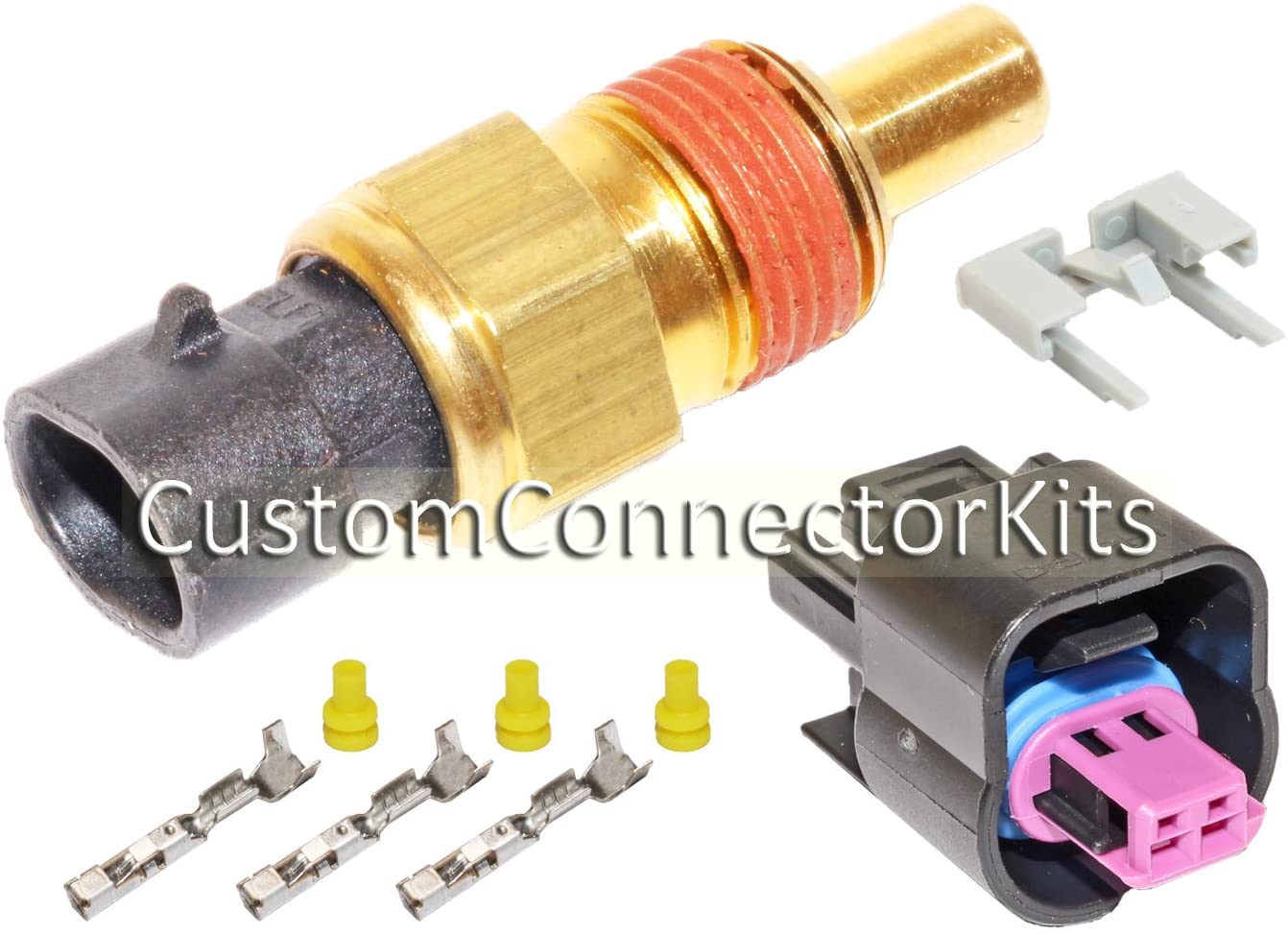 Gm Delphi Packard Engine Coolant Temp. Sensor# 15326386 W Connector Se ...