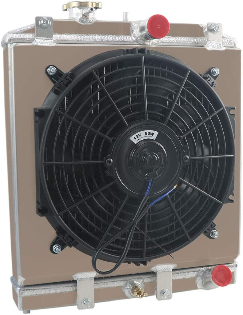 ALLOYWORKS 4 Row Core All Aluminum Radiator+Fan Shroud+Relay For 1992 ...