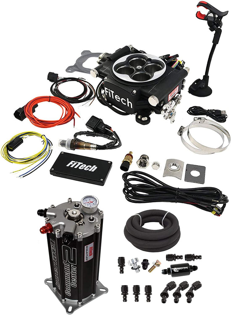 FiTech 30002 Go EFI 600HP & 40004 Fuel Command Center Fuel Injection C ...