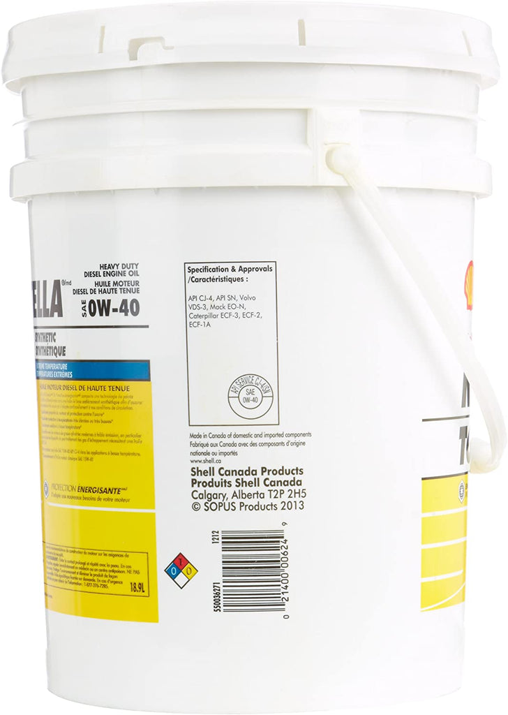 Shell ROTELLA 550036271 T6 Full Synthetic Heavy Duty 0W-40 Engine Dies ...