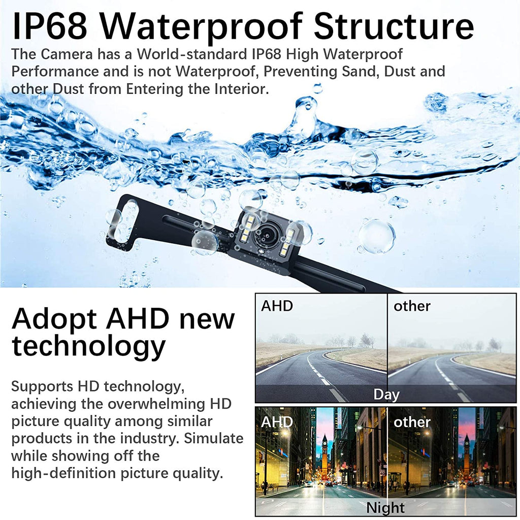 B-Qtech Digital Wireless Backup Camera, 5'' LCD Monitor and IP68 Water ...