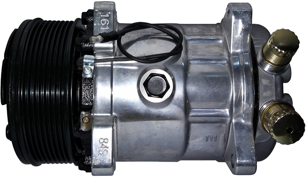 ACTECmax Universal A/C Compressor with Black PV8 Clutch Sanden 508 Sty ...