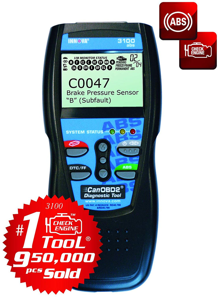INNOVA 3100 Diagnostic Scan Tool/Code Reader with ABS and Battery Back ...