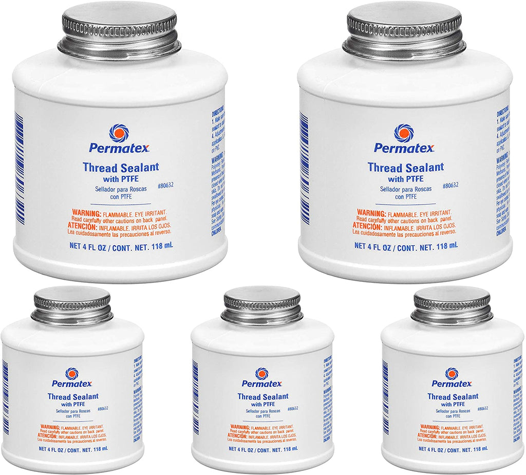 Permatex 80633-12PK Thread Sealant with PTFE, 16 oz. (Pack of 12 ...
