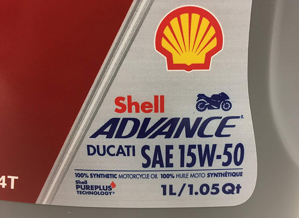 Ducati Shell Advance 15w-50 Factory Engine Oil 1 Liter 550047581 ...