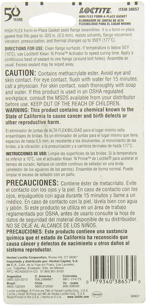 Loctite 38657 High Flex Gasket Maker - 1.69 oz. – PartLimit