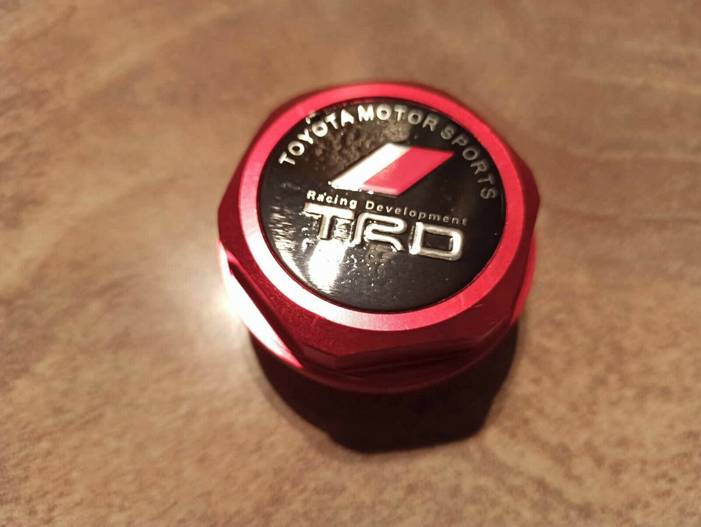 RED JDM FORGED Aluminium OIL FILLER CAP TOYOTA COROLLA SUPRA GT86 CELI ...
