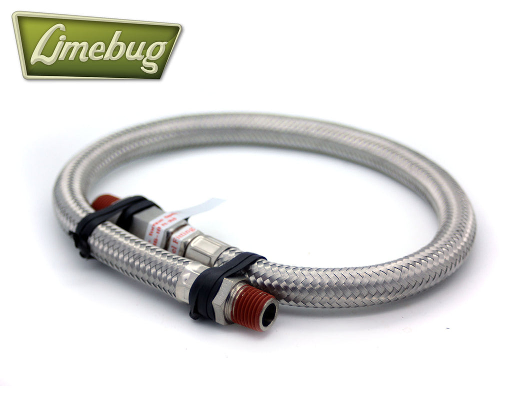 Viair 21" Stainless Steel Braided Leader Hose Check Valve 1/4" Male Fi ...