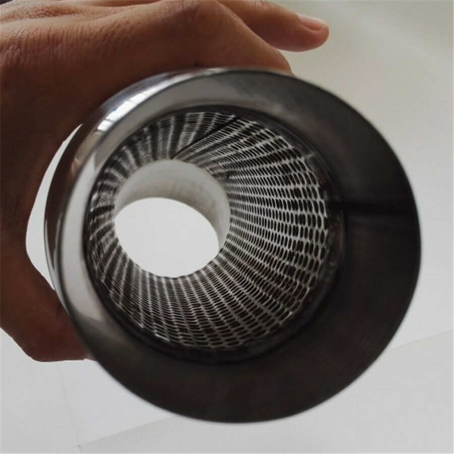 Chrome Stainless Steel Car Exhaust Sound Tuning Muffler Pipe 2'' to 2 ...