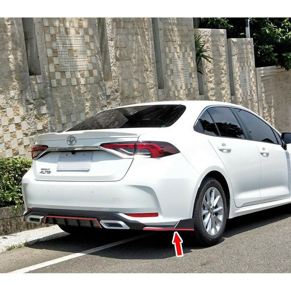 Painted For TOYOTA Corolla Altis 12th MF Rear Side Bumper Lip Spoiler ...
