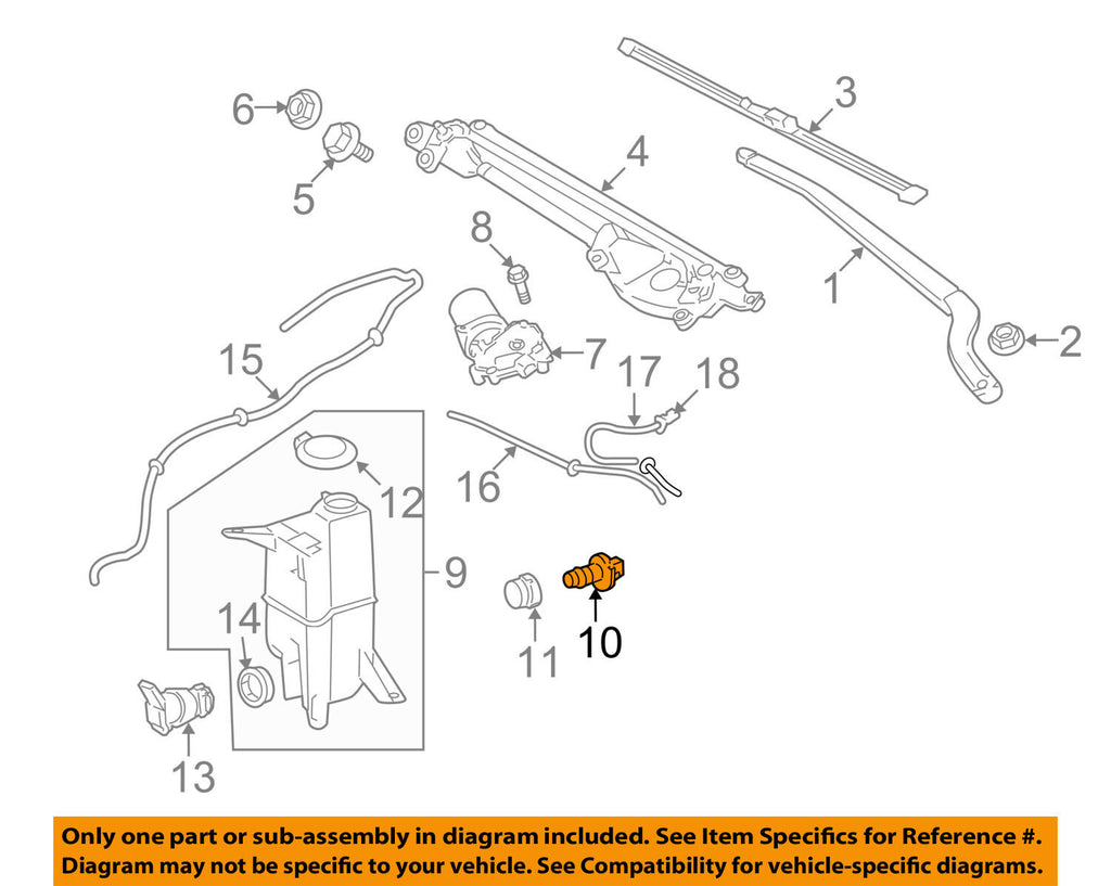 TOYOTA OEM Wiper Washer-Windshield-Fluid Level Sensor 85397AA040 ...