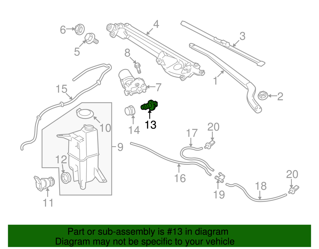 Genuine Toyota Windshield Washer Fluid Level Sensor 85397-AA040 – PartLimit