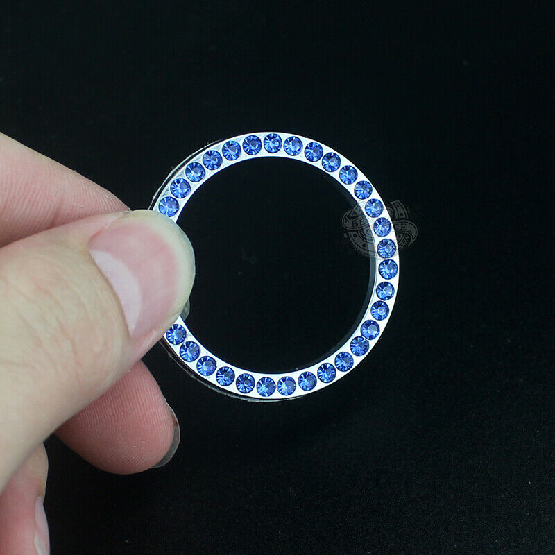 1pcs Car Engine Start Stop Ring Push Button Knob Key Switch Ring Cryst ...