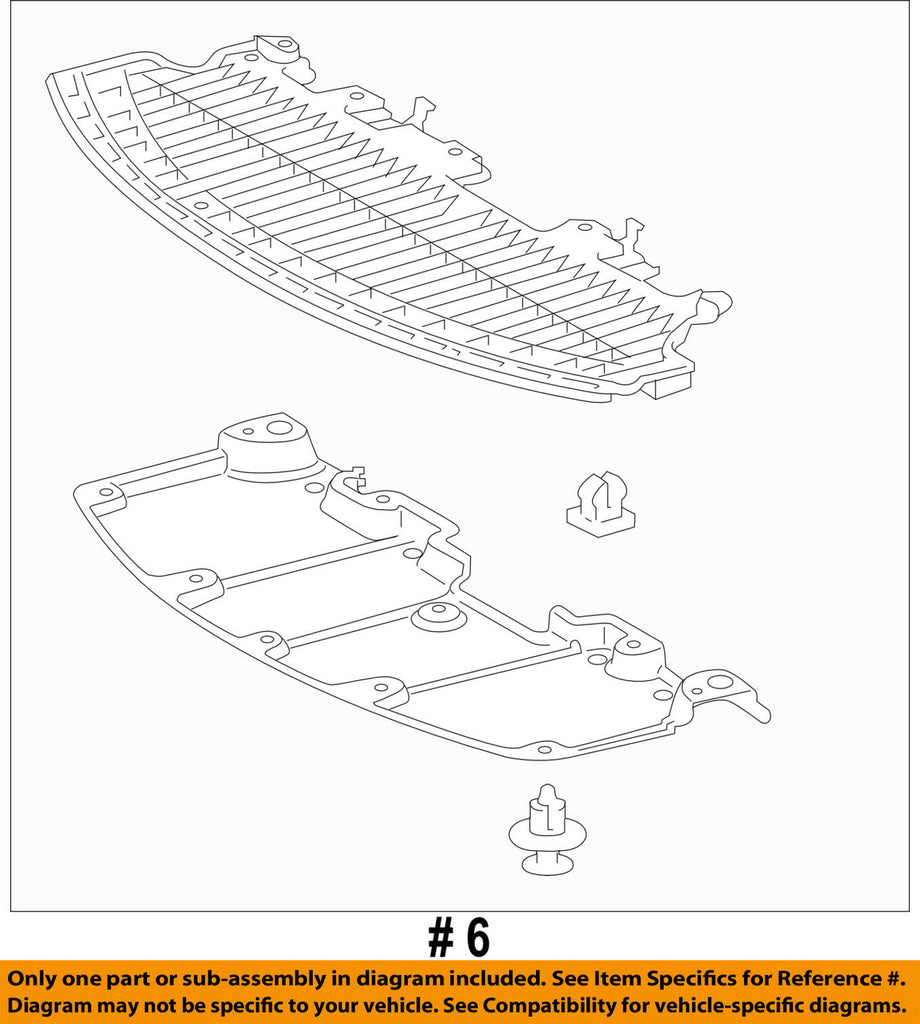 TOYOTA OEM Corolla Splash Shield-RADIATOR SUPPORT-Cover Assembly 52601 ...