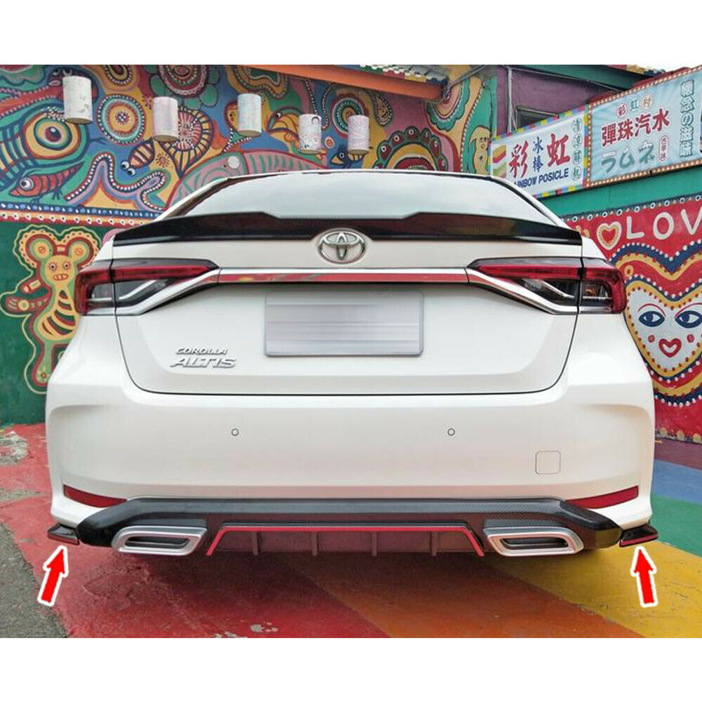 Painted For TOYOTA Corolla Altis 12th MF Rear Side Bumper Lip Spoiler ...